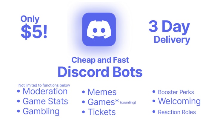 Create you a professional discord bot by Chrismcdev | Fiverr