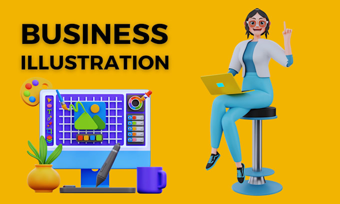 Design 2d modern flat illustrations for website or business by ...