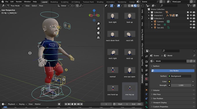 Do 3d character rigging professionally using blender by Zaheerabbas477 | Fiverr