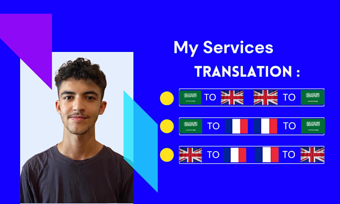 Translate anything in arabic, english and french by Sami018 | Fiverr