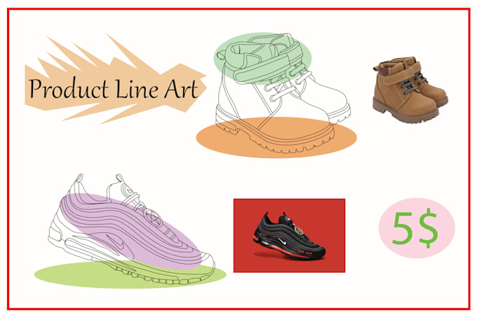 Draw a detail line art of your product by Sakib_ali13 | Fiverr