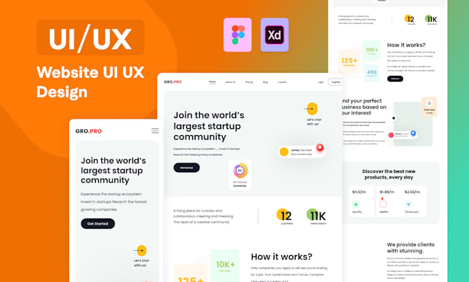 Do website ui design, ux design, dashboard, mobile app, ui ux design by Uxfinity | Fiverr