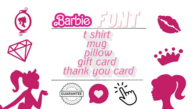 Design tshirt, mug, pillow, tote bag etc with barbie font by Hazal_cel ...