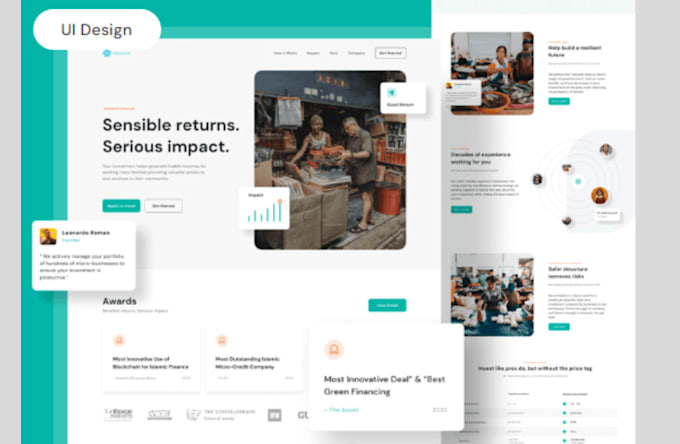 Create responsive landing page website ui ux design using figma by ...