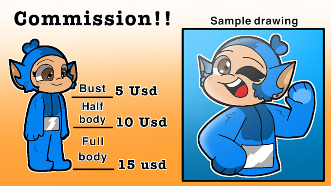 Draw art commissions of your oc by Andytubbiess | Fiverr