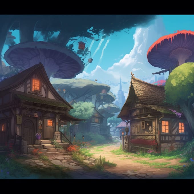 Draw anime, game, visual novel and environment background art by ...