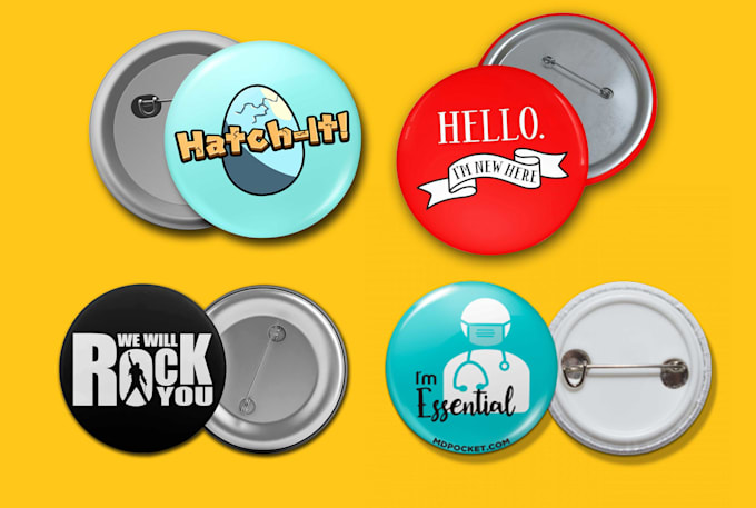 Design custom pin buttons, pin back buttons, magnets button by Sajibulrahman | Fiverr