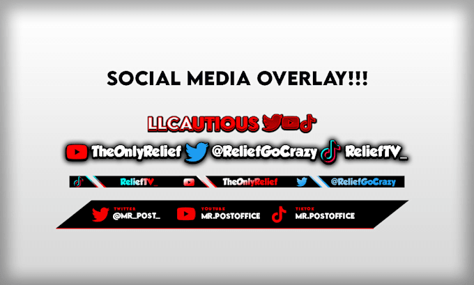 Make you a custom social overlay by Inspirerelief | Fiverr