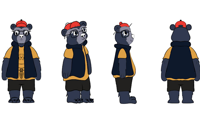 Unique 2d character designs by Boredraccoon | Fiverr