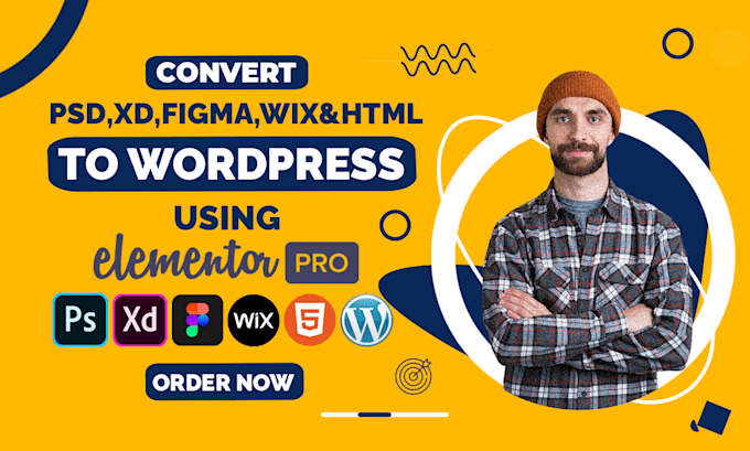 Convert psd, xd, figma, sketch, html, wix to wordpress using elementor pro by Alamin_mahin | Fiverr