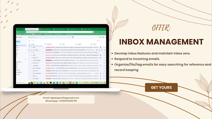 Professionally manage and organize your emails or inbox by Marypalapan ...