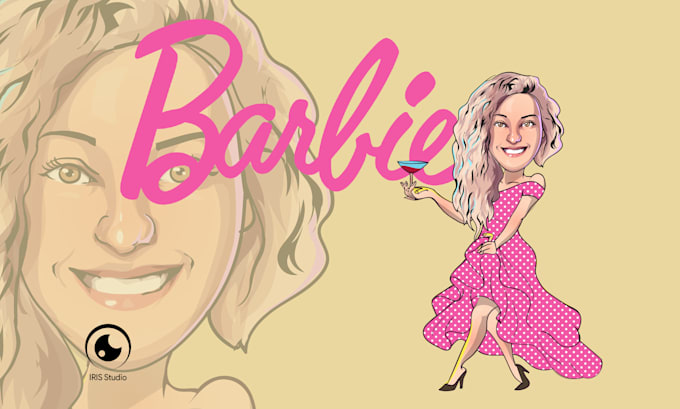 Create customized barbie style caricature comic cartoon by Gamika | Fiverr