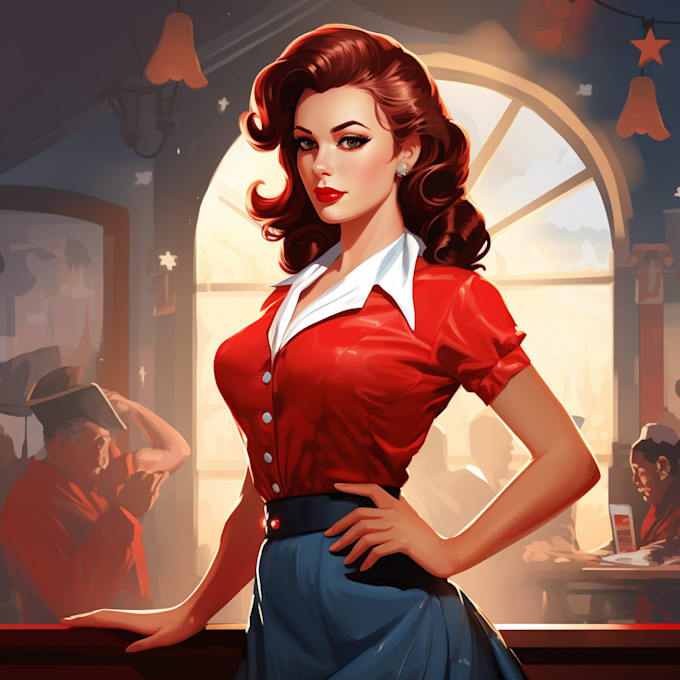 Custom your pin up girl for you by Nimbusfunnyweb4 | Fiverr