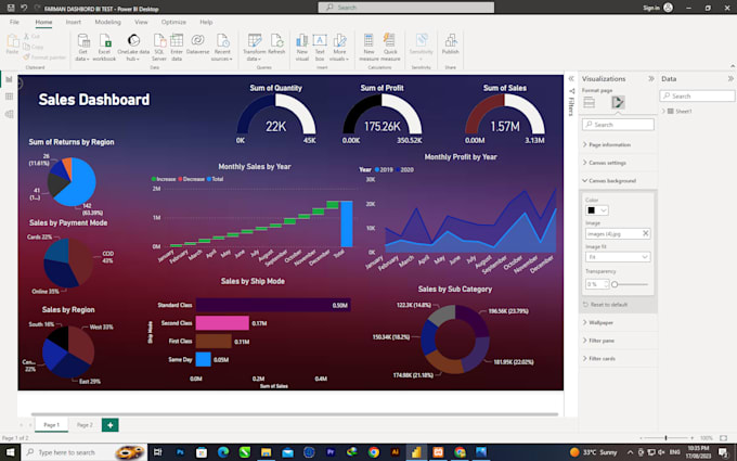 Make professional data dashboards by Farmanhussain21 | Fiverr