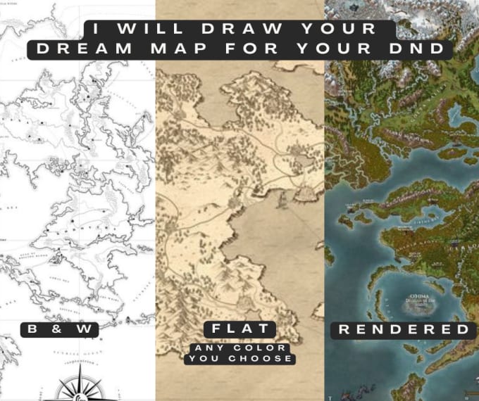 Draw your dream maps by Franshuadraws | Fiverr
