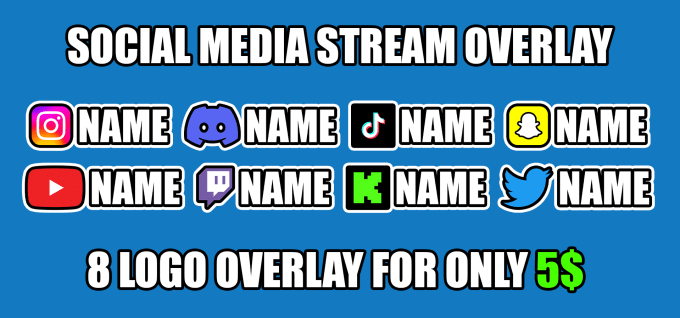 Create social media overlay for streamer by Kokohdavid | Fiverr