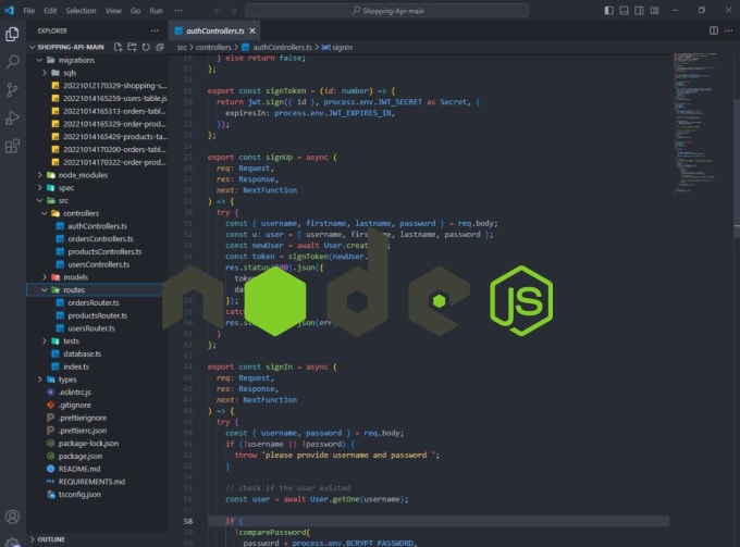 Develop Backend Rest Api In Node Js Typescript Express Js By Ahmedelwekel439 Fiverr