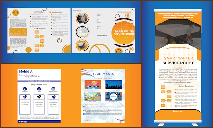 Design an amazing flyer, poster, standee roll up, brochure, banner in ...
