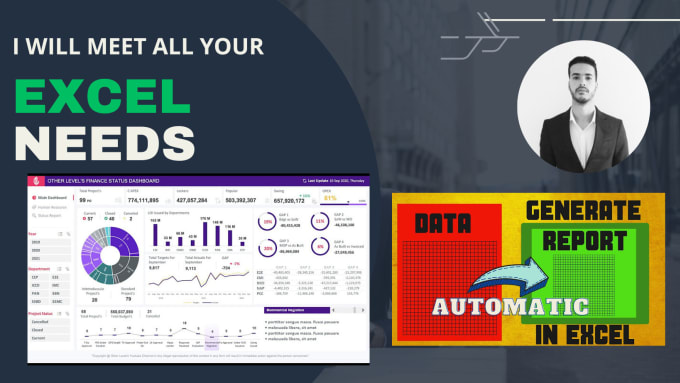 Solve your excel problems formulas dashboard analysis and data entry by ...