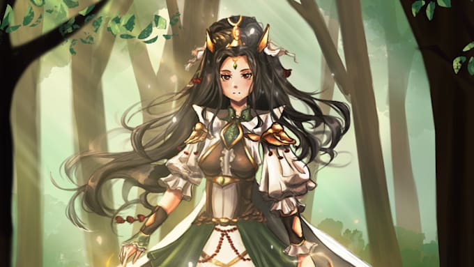 Draw your fan art, dnd or original character in anime art style by ...