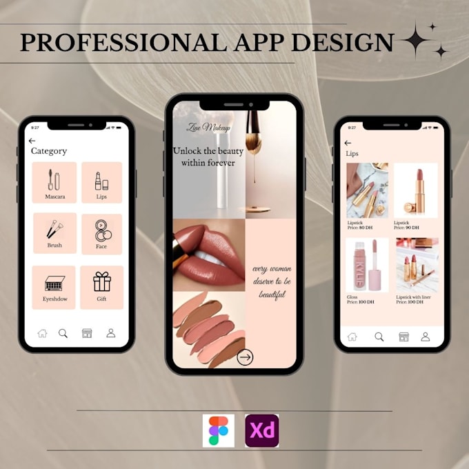 Do modern mobile app ui ux design using figma by Mllzina | Fiverr