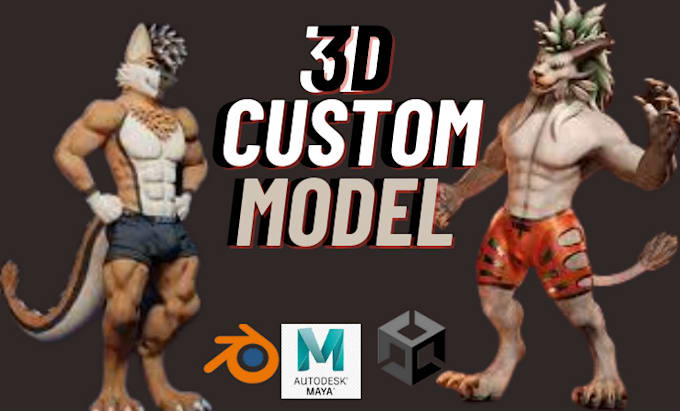 Create Custom Furry Vrchat Avatar 3d Furry Nsfw Fursona Model By Maxfoden Fiverr