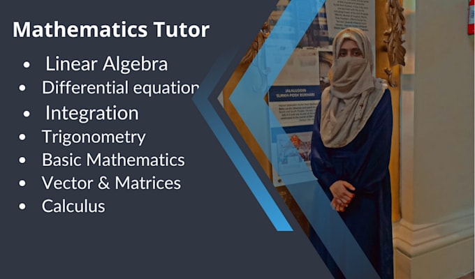 Assist you mathematics tutoring up to graduation level by Mehwishniaz43 ...