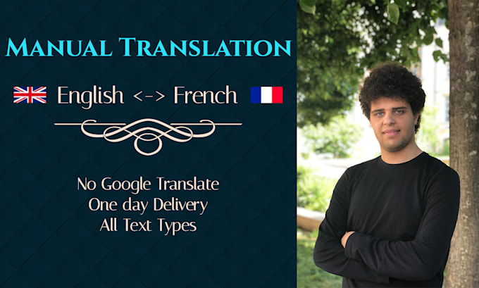Manually translate text from english to french and vice versa by Parsa ...
