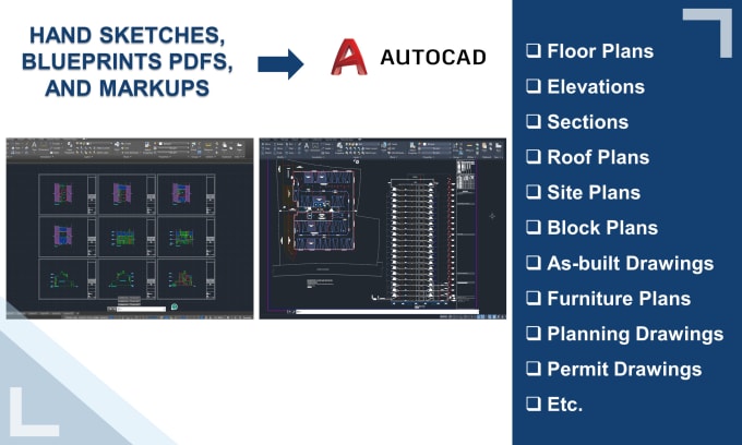 Convert hand sketches, blueprints, pdfs, and markups to autocad and ... Convert hand sketches, blueprints, pdfs, and markups to autocad and ...