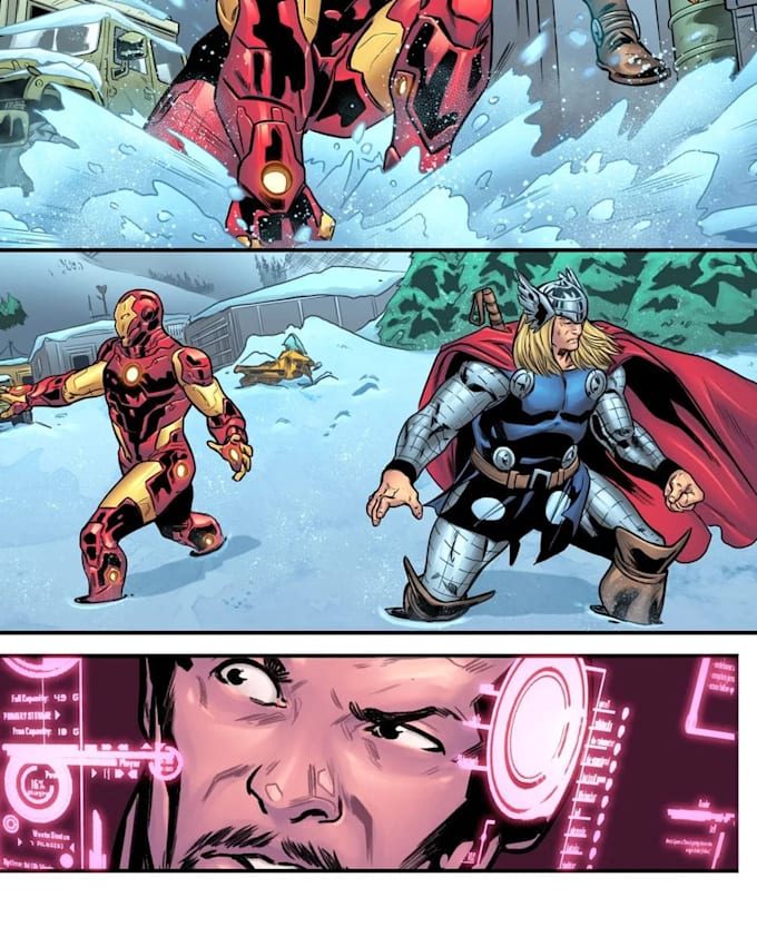 Draw comic book, graphic novel, storyboard, comic realistic art ...