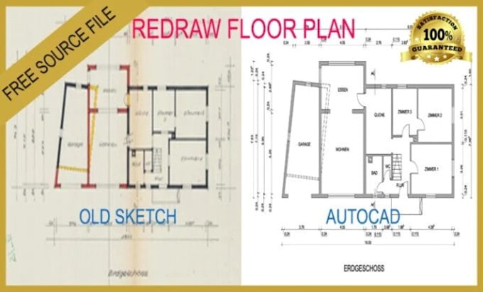 Redraw floor plan for real estate agents by Malikdesigners9 | Fiverr