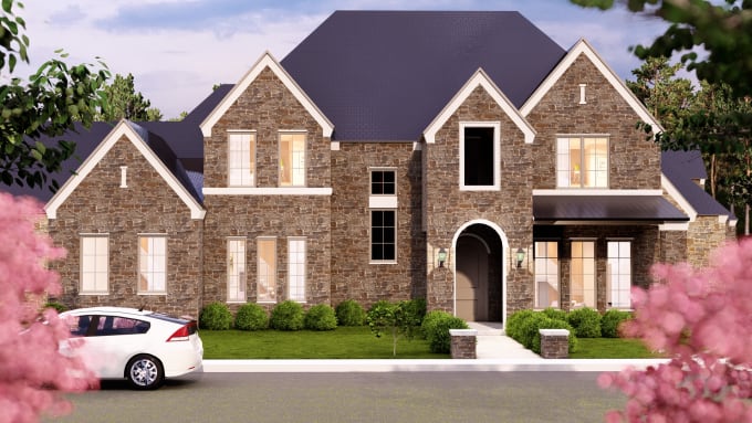 Design your architectural 3d exterior modeling and rendering by Faahiimm | Fiverr