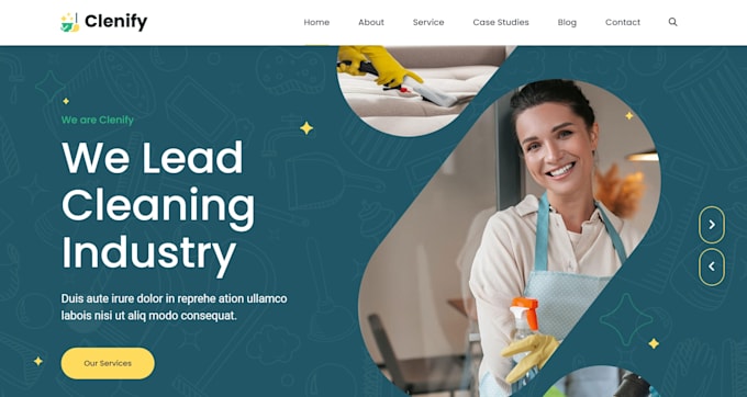 Build house office cleaning service website, janitorial and laundry wix ...