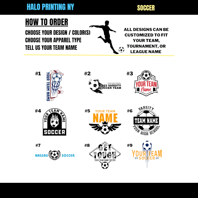 Create a custom tshirt design for your soccer team by Halonydesigns ...
