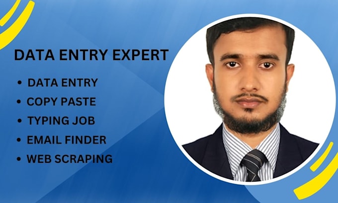 Do properly data entry, typing, web research, web scraping, copy paste by Kawsar_hossain2 | Fiverr