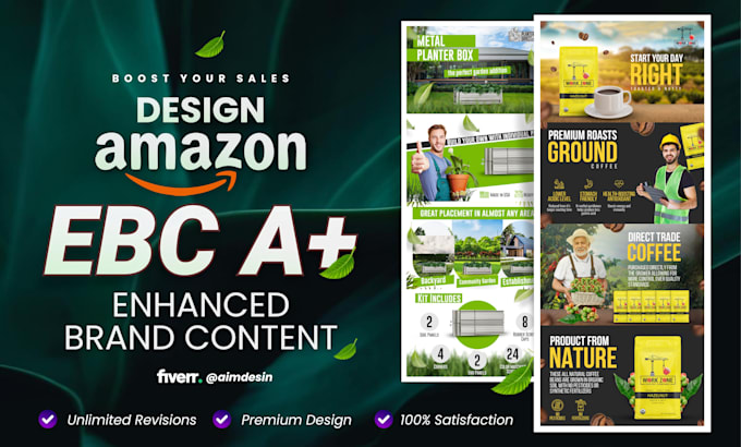 Design attractive amazon enhanced brand content ebc a plus and listing ...
