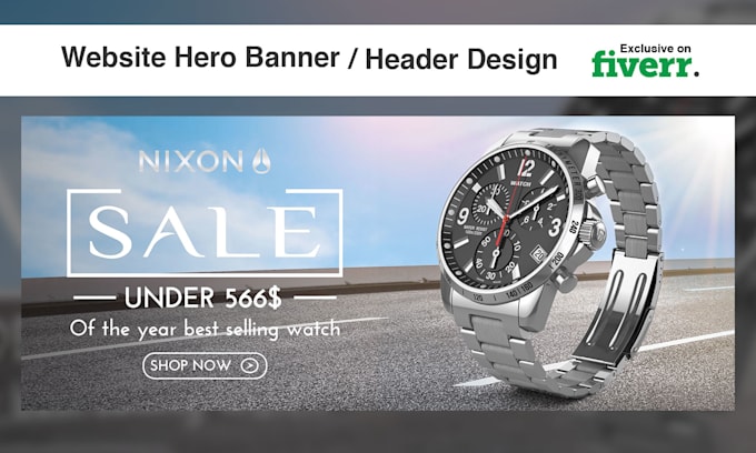 Design catchy shopify banner website hero banner or header by ...