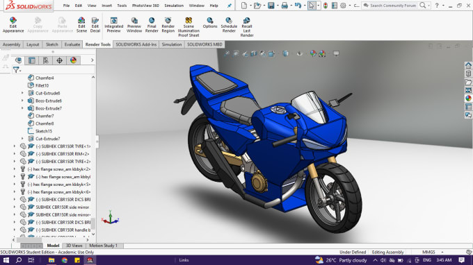 Design everything on solidworks based on your discription by Cami_amri ...