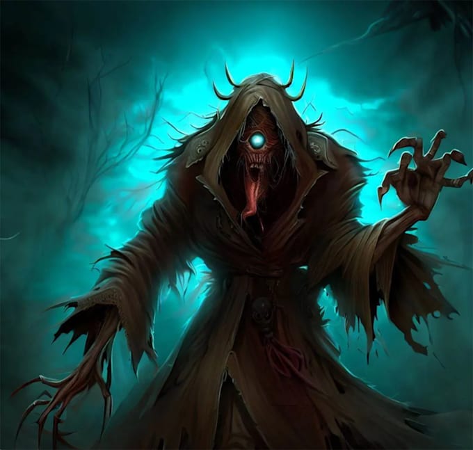 Do a fantasy horror character and character design by Caarenbrown | Fiverr
