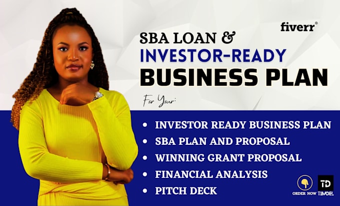 Write a sba business plan, and create 5 years financial plan for loan ...