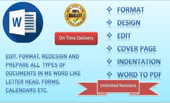 Edit, design, format, convert your microsoft word document by Igor ...