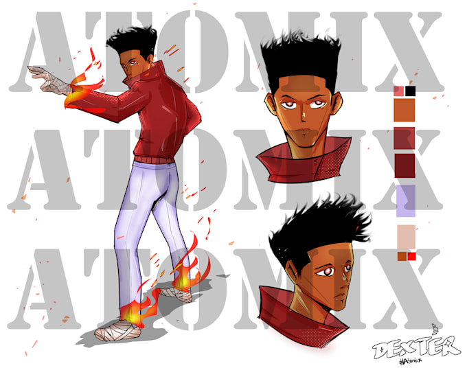 Do a 2d character design sheet for your animation or comic by Black ...