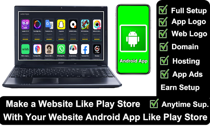 Do make a website like play store with mobile app free by Habibi ...