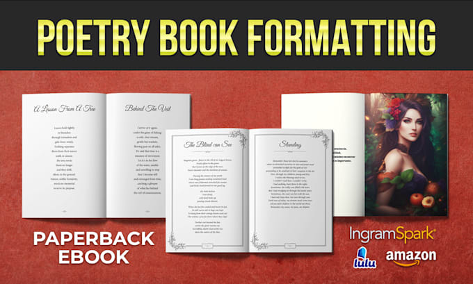 Format and design your poetry book for amazon kdp, paperback and ebook ...