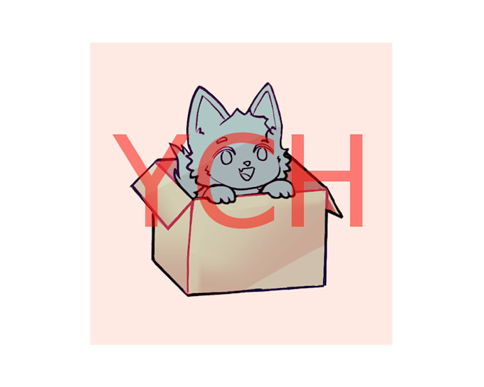 Draw ych furry in box by Colorfulsheepat | Fiverr