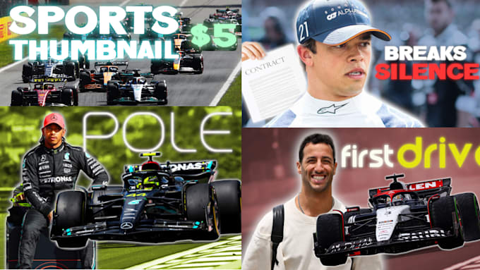 Edit you formula 1 thumbnail or infographic by Mrblurryy | Fiverr