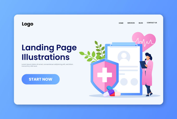 Design website graphics and isometric landing page illustrations by ...