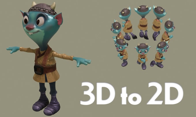 Make 8 direction animated sprites for games from 3d by Ogansk | Fiverr