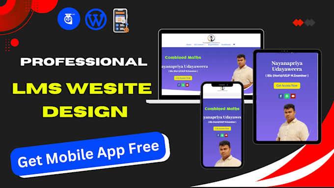 Create lms website with tutor lms with free mobile app by Damith ...