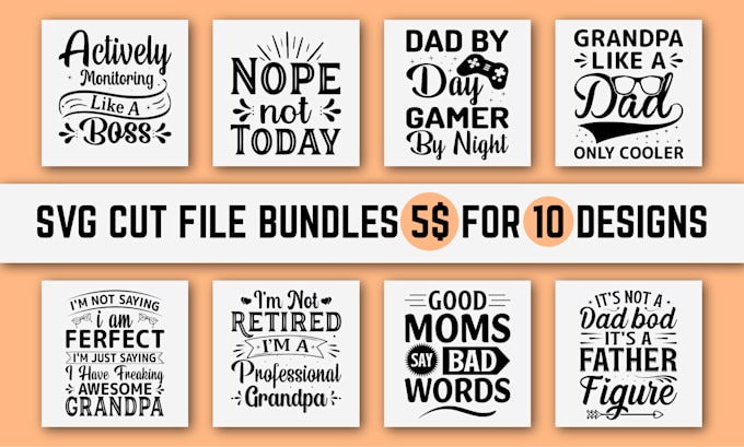 Creative unique svg or svg cut files or bundles design by Meftahul ...